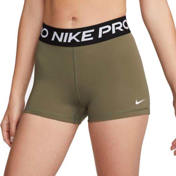 ナイキ レディース トレーニングショーツ Nike Women's Pro 3” Shorts - Medium Olive