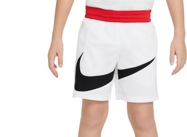 ナイキ キッズ ショートパンツ Nike Boys' Dri-FIT Basketball Shorts - White/University Red