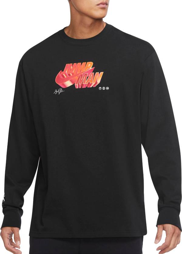 ジョーダン メンズ Tシャツ 長袖 ロンT Jordan Men's Jumpman Long-Sleeve T-Shirt - Black