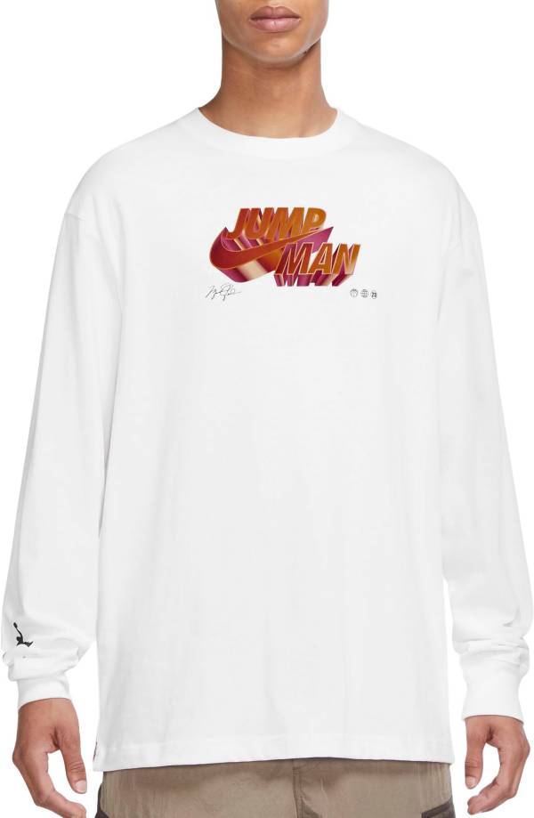 ジョーダン メンズ Tシャツ 長袖 ロンT Jordan Men's Jumpman Long-Sleeve T-Shirt - White