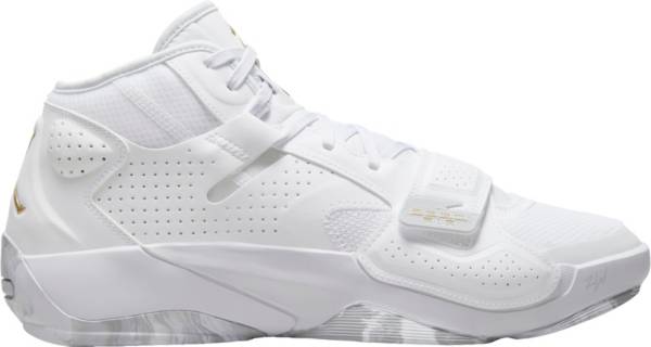 ジョーダン メンズ バッシュ Jordan Zion 2 Basketball Shoes - White/llic Gold