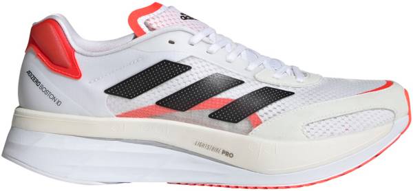アディダス メンズ ランニングシューズ adidas Men's Adizero Boston 10 Running Shoes - White/Orange