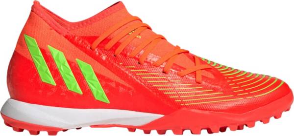 アディダス メンズ サッカー トレーニングシューズ adidas Predator Edge.3 Turf Soccer Cleats - Red/Green