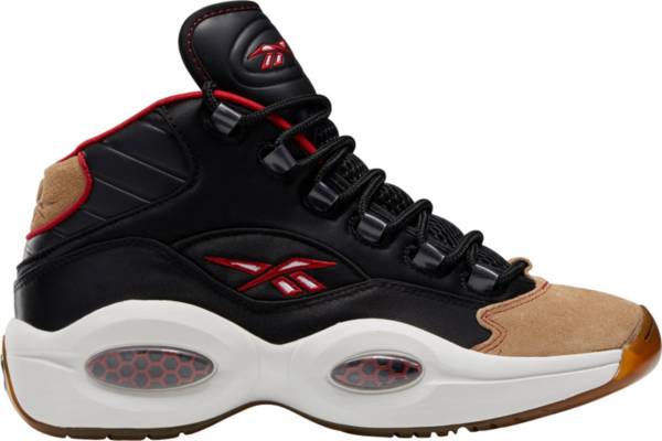 リーボック メンズ バッシュ Reebok Question Mid - Black/Red/Grey