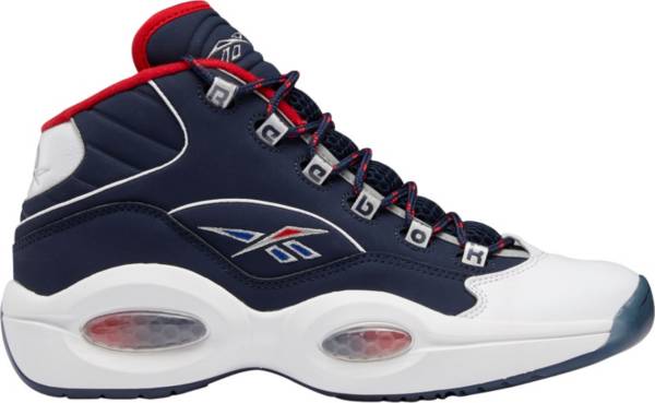 リーボック メンズ バッシュ Reebok Question Mid - Navy/White/Red