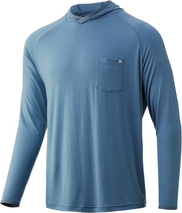 ハック メンズ パーカー HUK Men's Waypoint Pullover Hoodie - SILVER BLUE