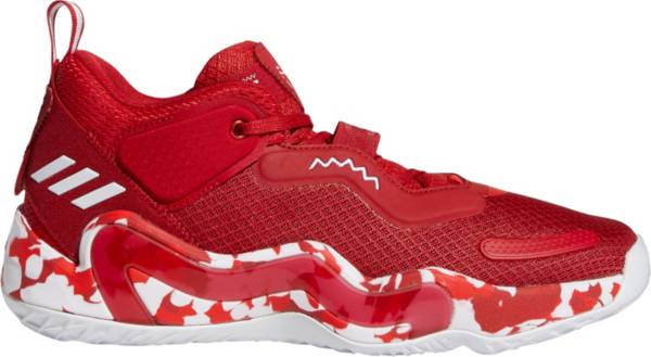 アディダス メンズ イシュー３ バッシュ adidas D.O.N Issue #3 Basketball Shoes - Red/White/Red