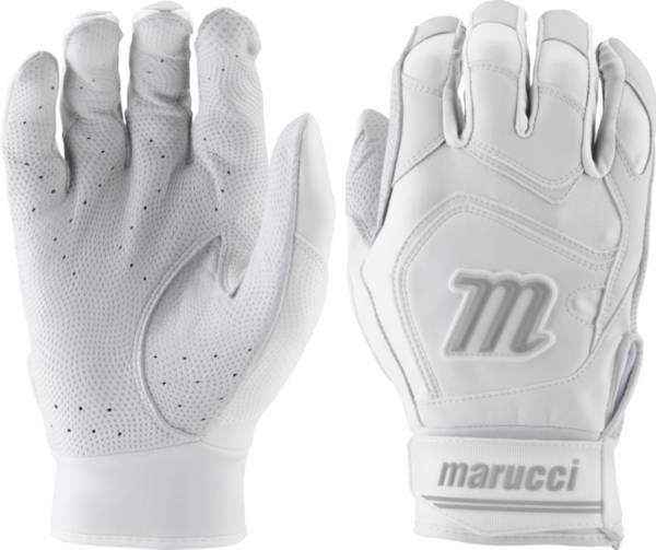 マルッチ メンズ バッティンググローブ Marucci Adult Signature Batting Gloves - White