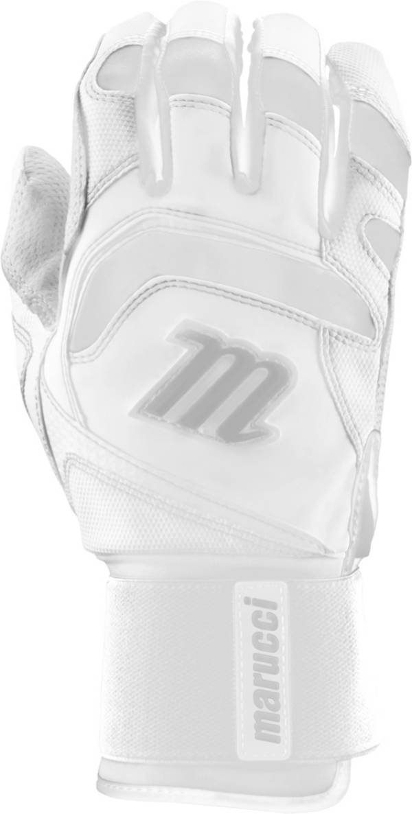 マルッチ メンズ バッティンググローブ Marucci Adult Signature Full Wrap Batting Gloves - White/White