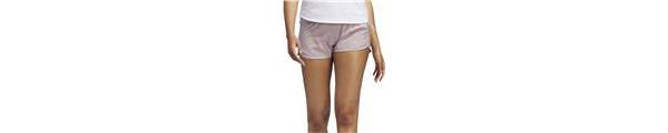 アディダス レディース トレーニングショーツ adidas Women's Pacer Woven Deboss Shorts - Magic Mauve