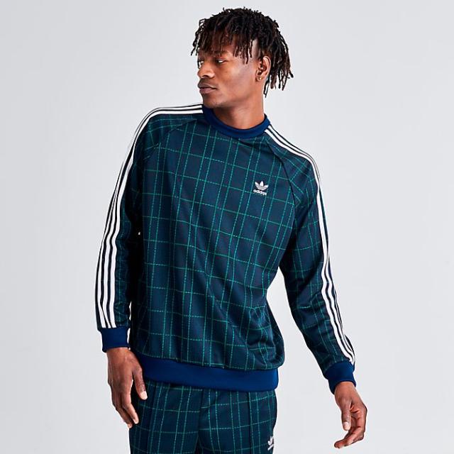 アディダス オリジナルス トレーナー adidas Originals Tartan Crewneck Sweatshirt スウェット Multicolor Navy