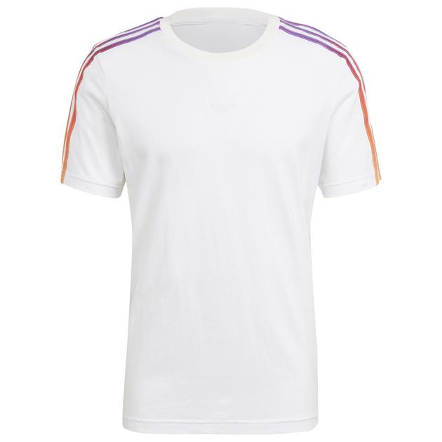 アディダス オリジナルス メンズ Tシャツ adidas Originals Sport e3 Stripe T-Shirt - White/Multi