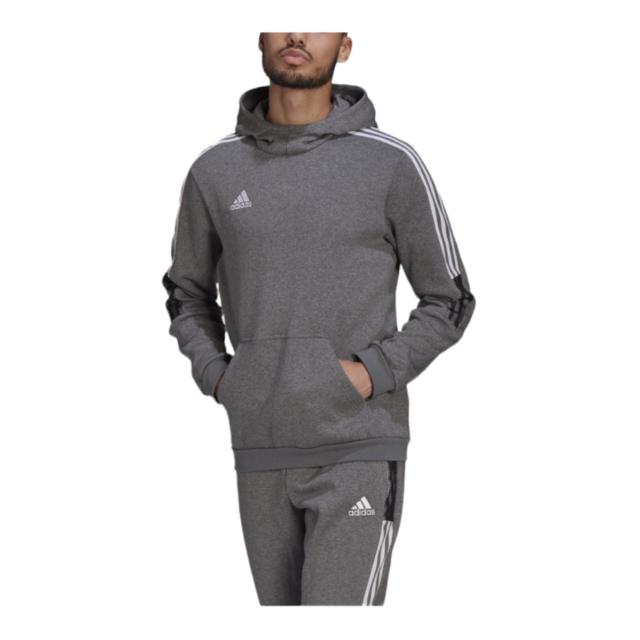 アディダス メンズ パーカー サッカー ジャージ 上 adidas Tiro 21 Sweat Hoodie - Gray グレー