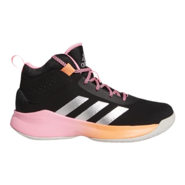 アディダス キッズ バッシュ adidas Cross Em Up 5 GS - Black/Silver llic/Beam Pink 黒 ブラック ミニバス 小学生 ガールズ バスケットシューズ