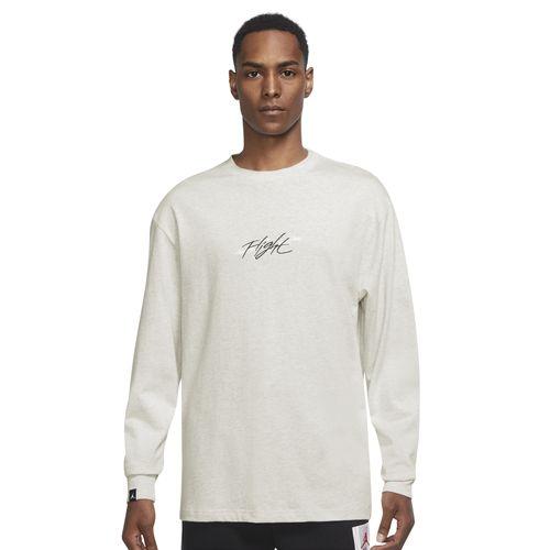 ジョーダン メンズ Tシャツ 長袖 ロンT Jordan Flt Ess 85 Long Sleeve T-Shirt - Tan/White