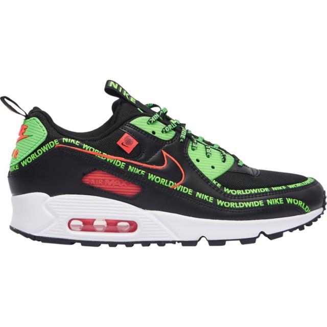 ナイキ メンズ エアマックス９０ Nike Air Max 90 スニーカー Black/Flash Crimson/Green Strike/White