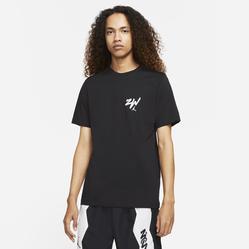ジョーダン メンズ Tシャツ Jordan Zion Short Sleeved T-Shirt - Black/White