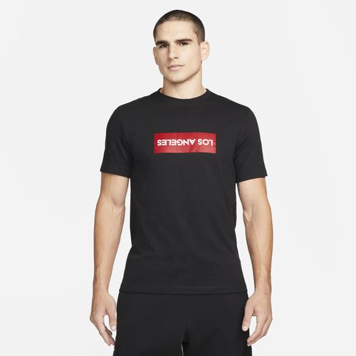 ジョーダン メンズ Tシャツ 半袖 Jordan LA City Stencil Crew - Black