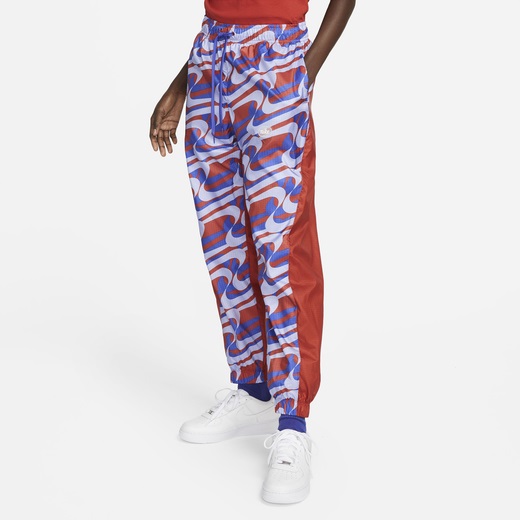 ナイキ レディース ウーブンパンツ Nike NSW Icon Clash Woven AOP Pants - Cinnabar