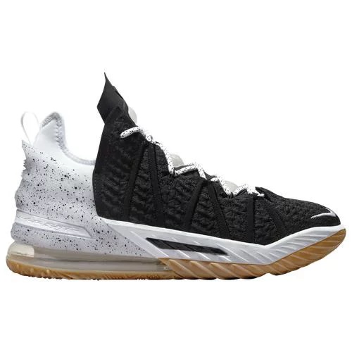ナイキ メンズ バッシュ Nike LeBron 18 - Black/White/Gum Med Brown