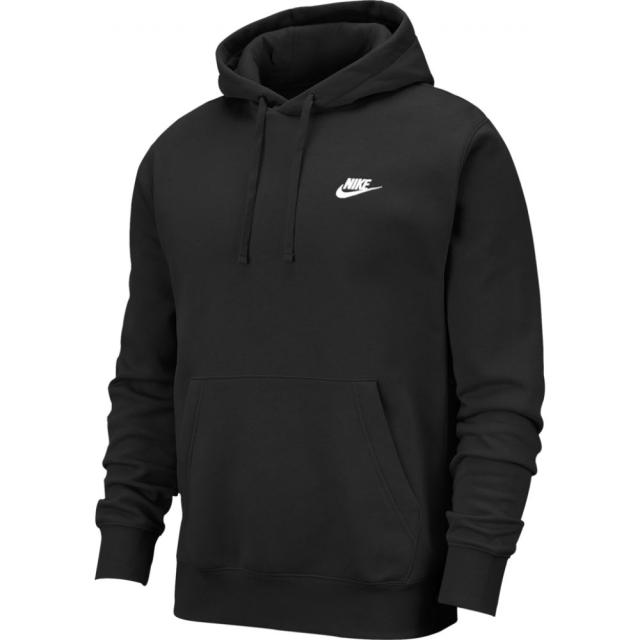 ナイキ メンズ パーカー Nike Club Pullover Hoodie フーディー プルオーバー Black/White