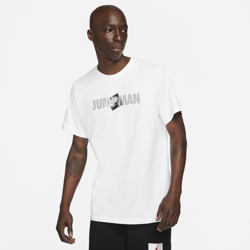 ジョーダン メンズ Tシャツ Jordan Jumpman Classic CTN HBR T-Shirt - White/Black