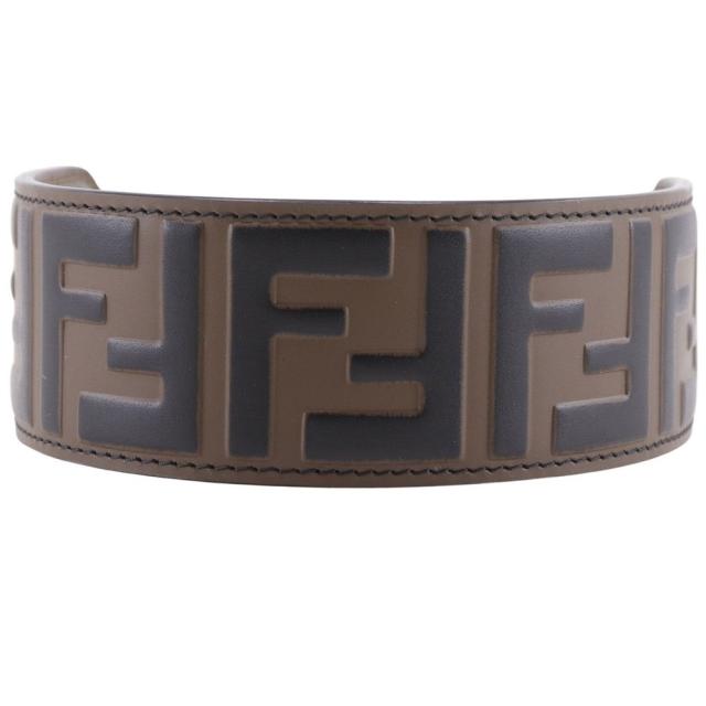 FENDI フェンディ ミニストラップユー ズッカ 8AV105 A5PJ カーフ 茶 ストラップ レディース