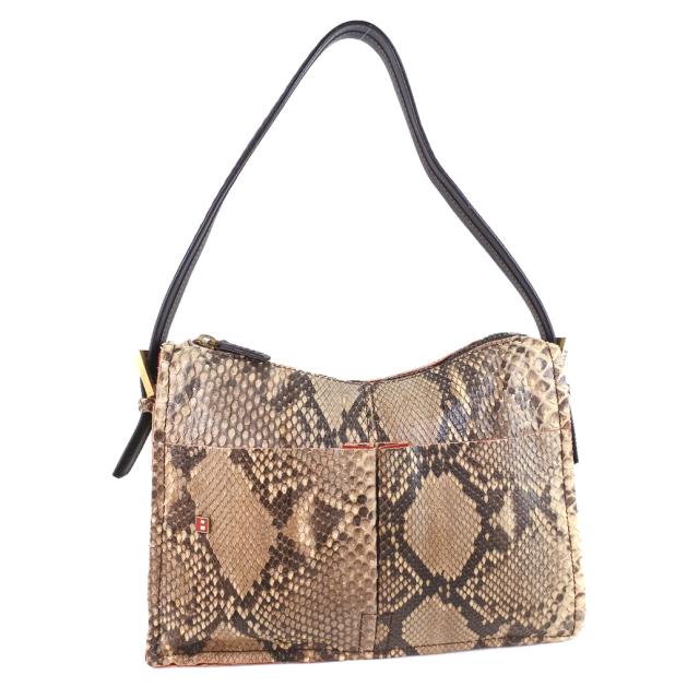 BALLY バリー パイソン ベージュ ショルダーバッグ レディース 【中古】