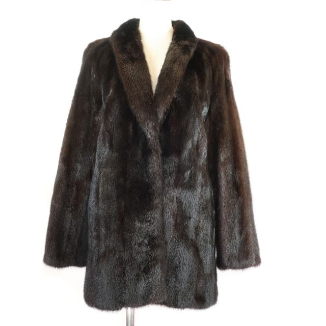 MOONBAT ムーンバット FURFLASH ミンク 茶 毛皮コート レディース 【中古】