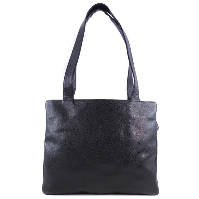 CHANEL シャネル ショルダートート キャビアスキン 黒 トートバッグ レディース