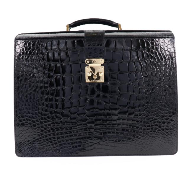 LOUIS VUITTON ルイ・ヴィトン パイロットケース ウラル クロコダイル 黒 ビジネスバッグ