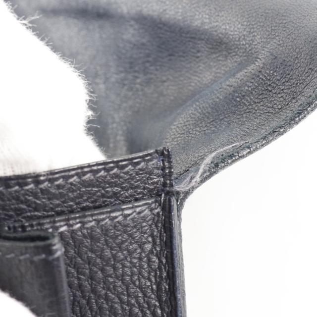 HERMES エルメス ドゴンGM トゴ 紺 長財布 ユニセックス 【中古