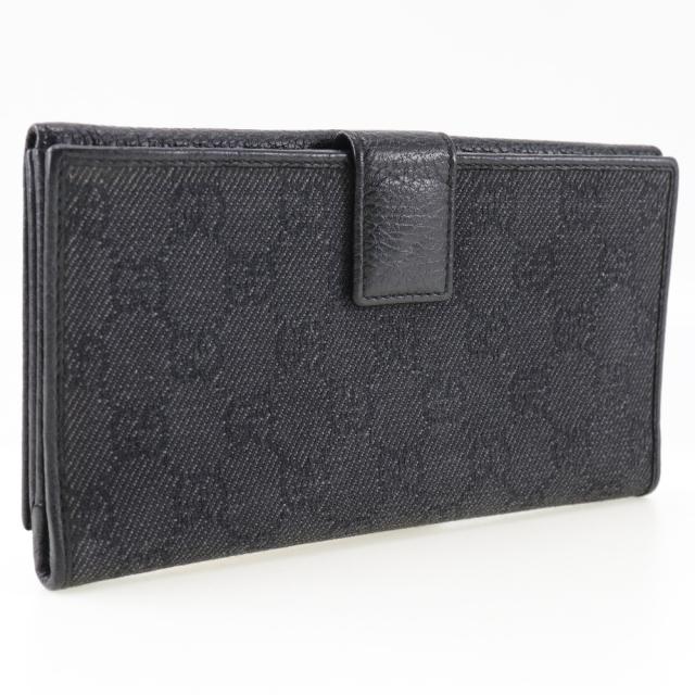 GUCCI グッチ 143391 レザー 黒 長財布 ユニセックス 【中古】