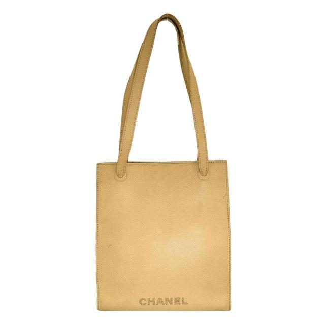 CHANEL シャネル ロゴ レザー ショルダーバッグ レディース 【中古】