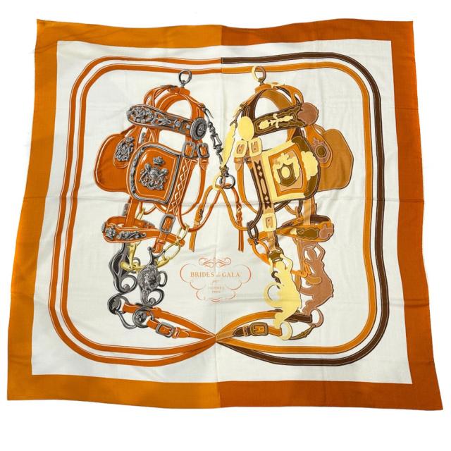 HERMES エルメス カレジェアン140 カシミヤ ストール レディース 【中古】