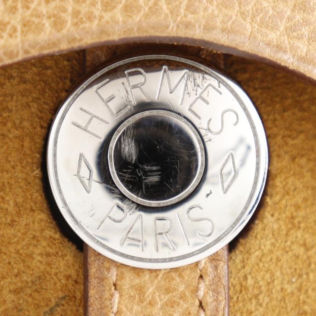 HERMES エルメス サックコロラドMM トワルアッシュ ゴールド 茶
