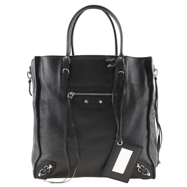 BALENCIAGA バレンシアガ ペーパーバッグ 255412 カーフ 黒 トートバッグ レディース
