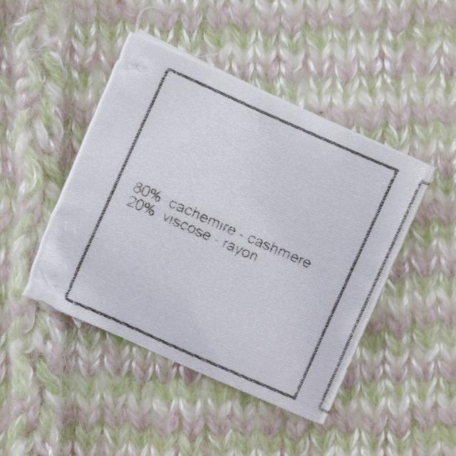 CHANEL シャネル ニット P25397V01844 カシミヤ ピンク/黄緑 ベスト