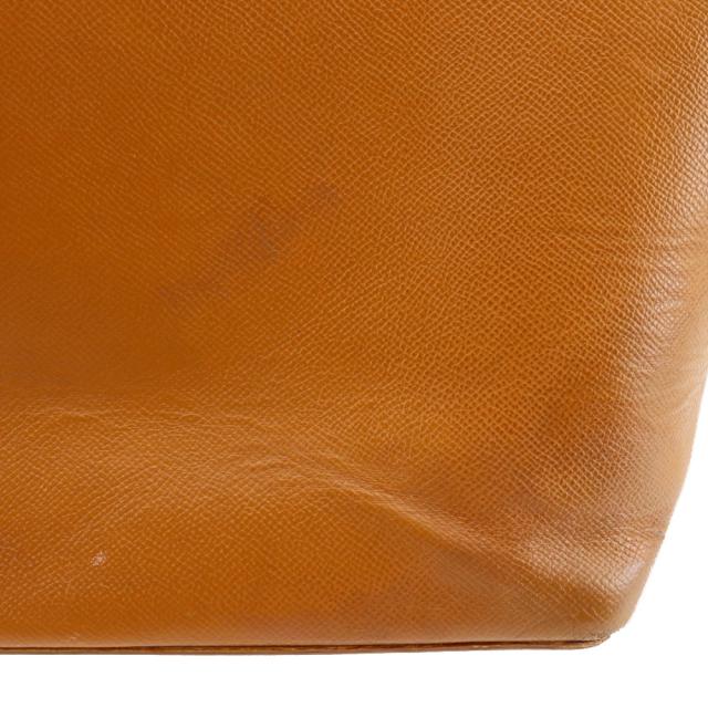 CHANEL シャネル ロゴチャーム レザー 茶 トートバッグ レディース