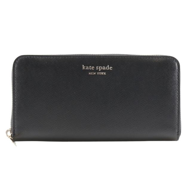 Kate Spade ケイトスペード ラウンドファスナー スペンサー PWR00281 レザー 黒 長財布