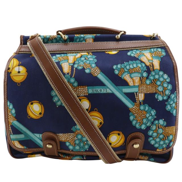 LOEWE ロエベ コレクションライン COLECCION JEREZ COLECCION JEREZ キャンバス 紺 ショルダーバッグ