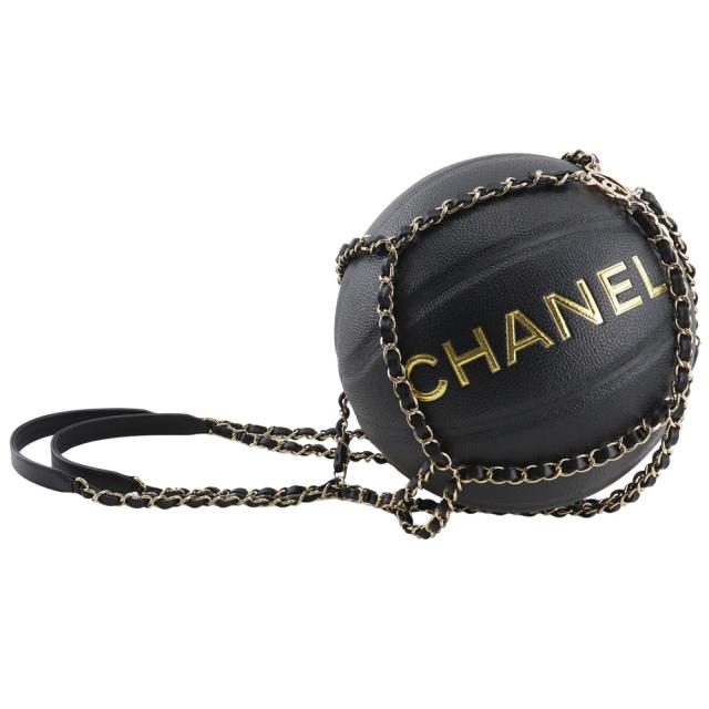 CHANEL シャネル バスケットボール 黒 ゴム 黒/ゴールド その他雑貨 _ 【中古】