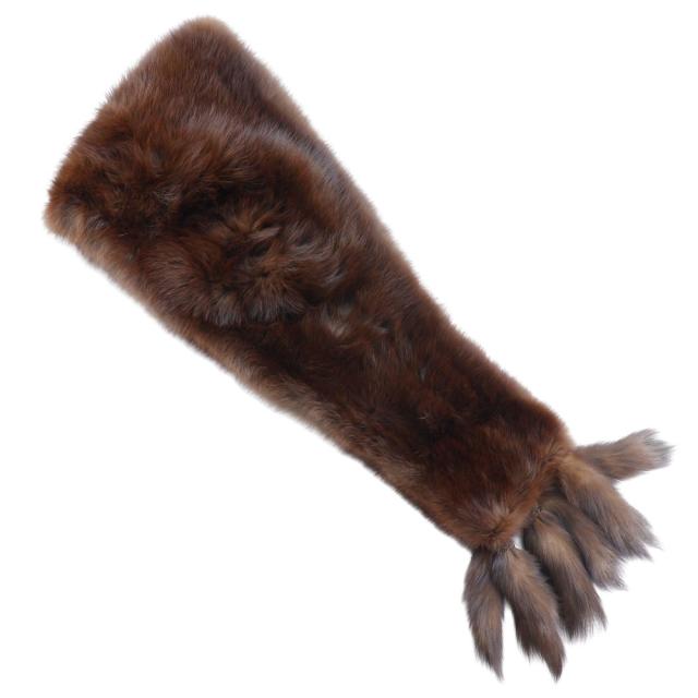 Far 毛皮 セーブル 首巻 茶 ストール レディース 【中古】