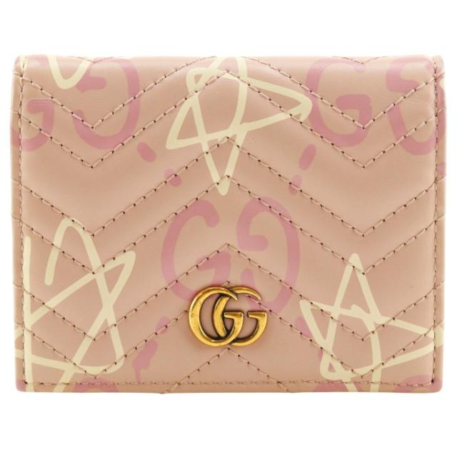 GUCCI グッチ コンパクトウォレット GGゴースト GGゴースト 449421 レザー ピンク