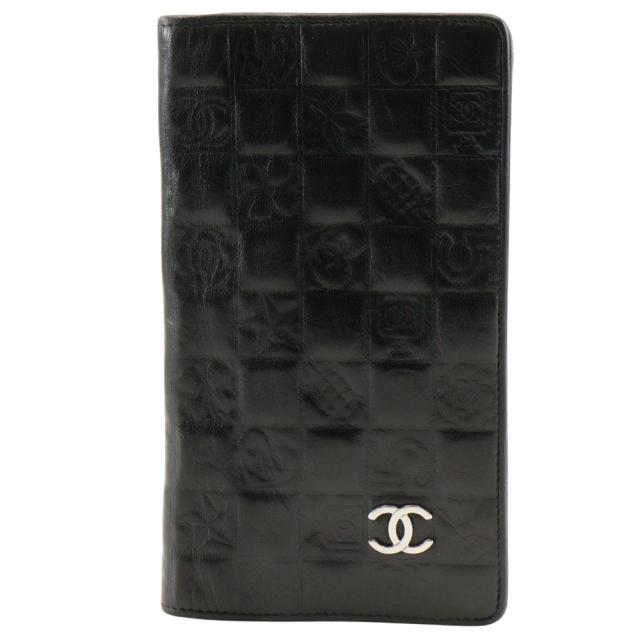 CHANEL シャネル アイコン ココマーク NO5 カーフ 黒 長財布 レディース 【中古】
