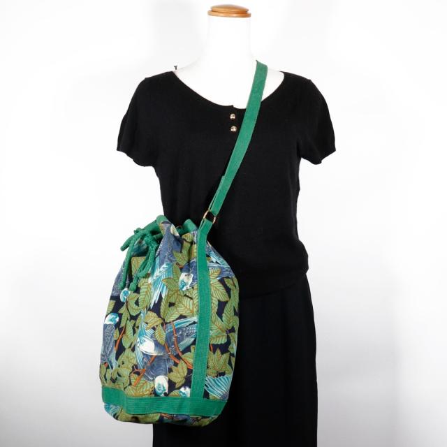 HERMES エルメス ワンショルダー ボタニカル柄 鳥柄 ボタニカル柄 鳥柄