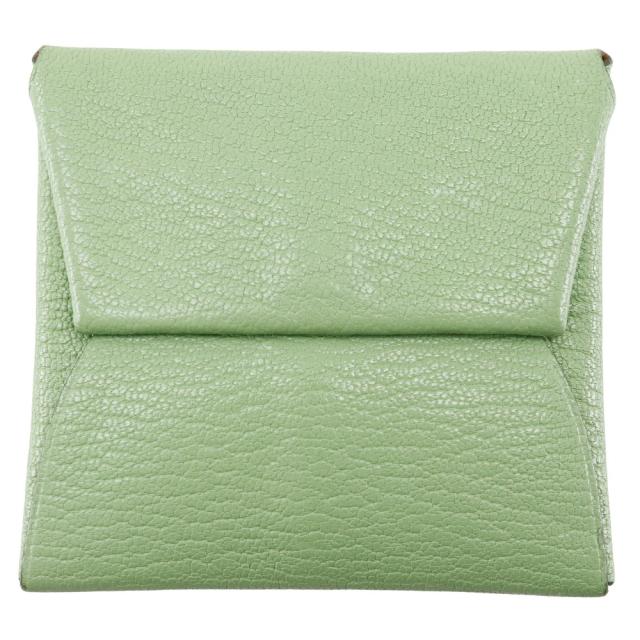 HERMES エルメス バスティア シェーブル 緑 ケース レディース 【中古】