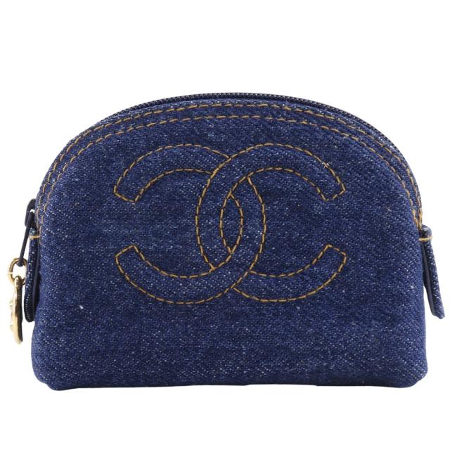 CHANEL シャネル ココマーク ミニポーチ ミニポーチ A02789X03304 デニム 青 ポーチ