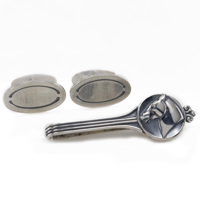   ジョージジェンセン タイピンセット #75 #65 シルバー925 カフス メンズ