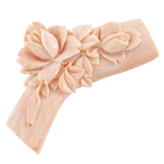 本珊瑚 サンゴ コーラル 花彫刻 和装小物 ヴィンテージ アクセサリー 和装小物 ヴィンテージ